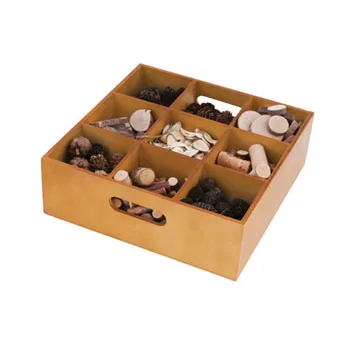 Wooden Sorting Tray - 9 holes