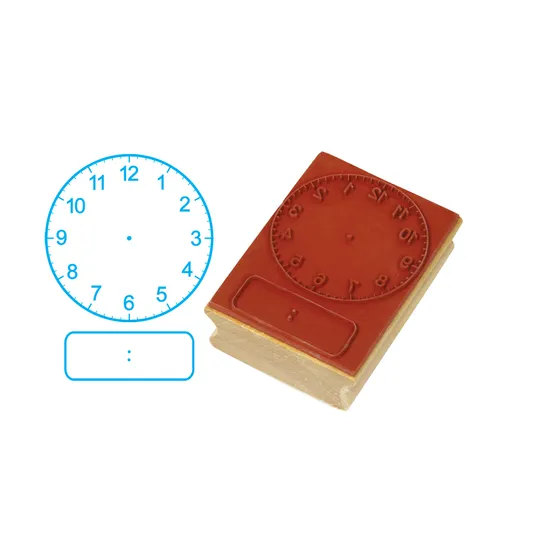 Teachables Stamp Clock – Digital & Analogue, Hours and Minutes