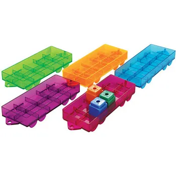 Tens Frames Trailers for 2cm Cubes Set of 10