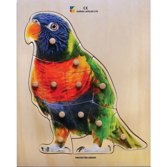 Rainbow Lorikeet Knob Puzzle 11pcs