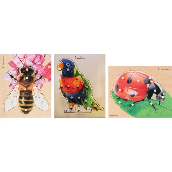 Wooden Knob Puzzle - Set of 3 - MTA Catalogue