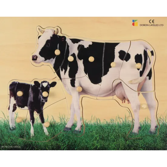 Wooden Cow Puzzle - 11 Pieces