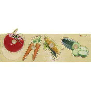 Vegetables Knob Puzzle 4 Pieces