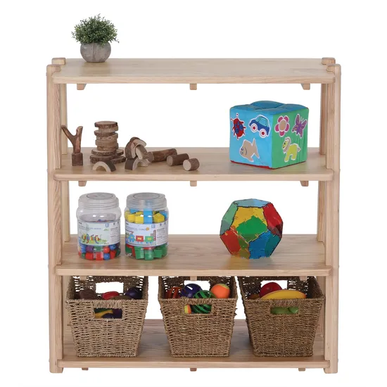 Harmony Education - Solid Timber Open Frame Shelf - Triple - MTA Catalogue