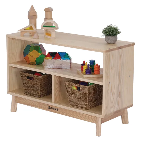 Harmony Education Solid Timber Open Back 2-Shelf