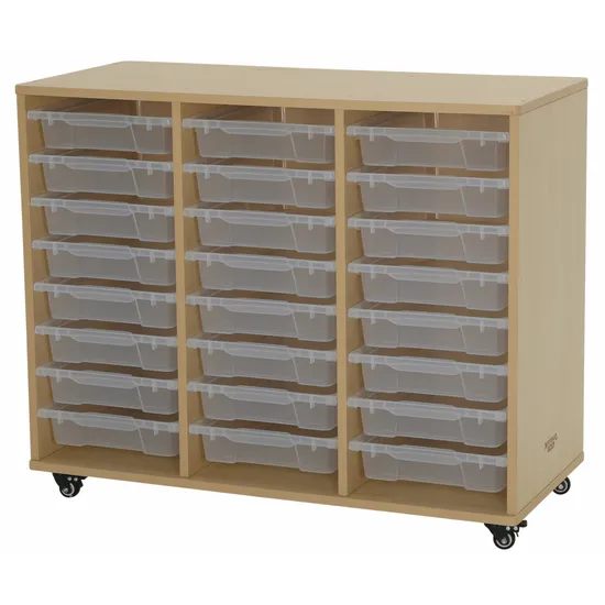 Natural Spaces Tote Tray Storage Shelf with 24 Trays