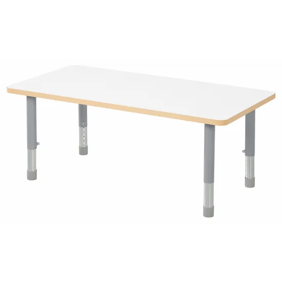 Natural Spaces Adjustable Height Rectangular Table - White - 120 (L) x ...