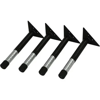 Height Adjustable Legs - Pack of 4 - Black - 39-61.5 cm