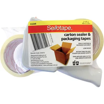 Sellotape Pack Tape Dispenser + 2 rolls tape