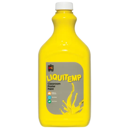 Liquitemp Poster Paint - Brilliant Yellow 2 Litre