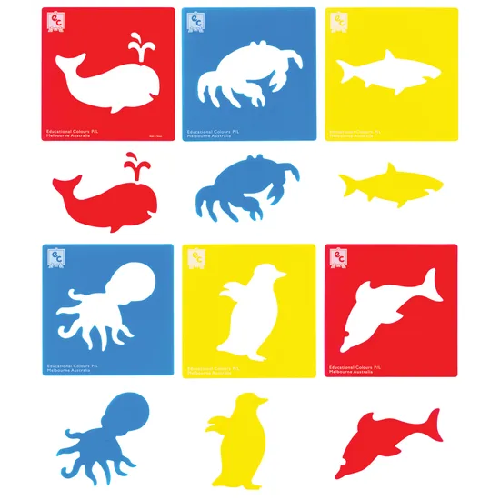 Sea Life Stencils - Set of 6
