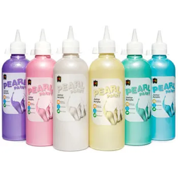 Acrylic Pearl Paint 500 ml - Set of 6