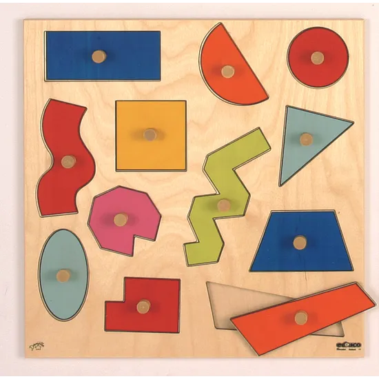 Geometric Shapes Puzzle Inlay board