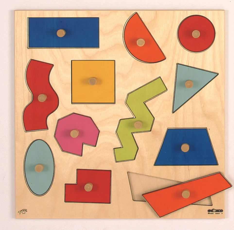 Geometric Puzzle Board By Guide Craft Guidecraft Geo Puzzle Board