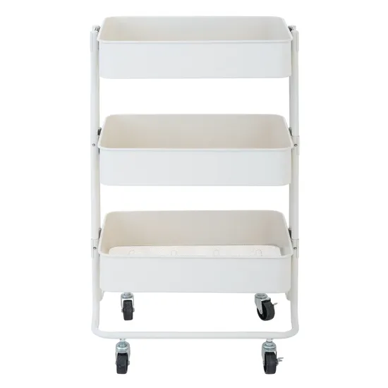 3 Tier Storage Trolley White
