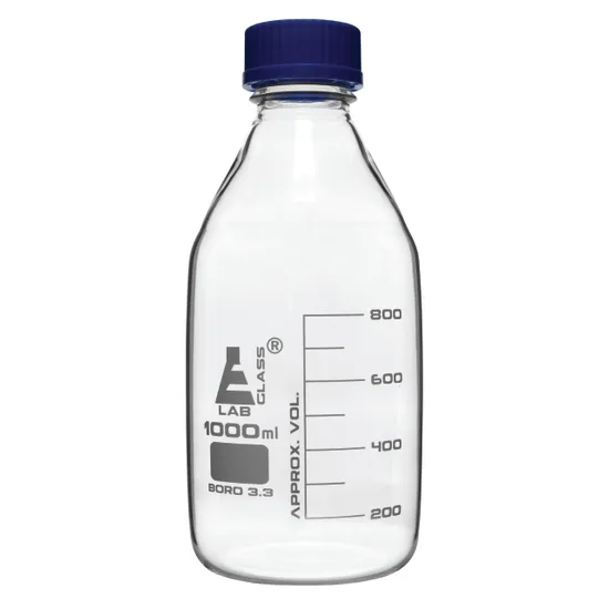 Clear Reagent Bottles - 1000 ml, Pack of 6