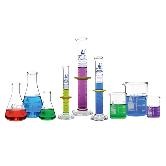 Mixed Glassware Storage Set of 9 - Beakers, Conical Flasks, Measuring ...