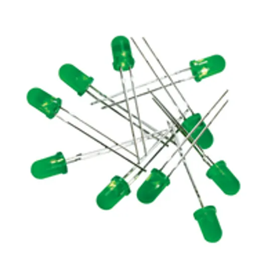 LED Light - Green, 0.5 cm, 10 Pieces