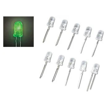 LED Flashing - Green, 0.5 cm, 10 Pieces