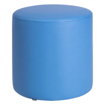 Round Ottoman - Blue