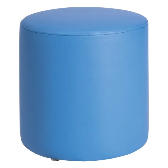 Elizabeth Richards Round Ottoman - Blue