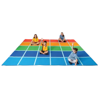 Fun Colour Blocks Rug - 30 Squares - 4 (L) x 3 (W) m