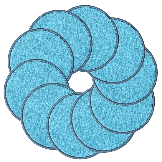 Ten Frame Rug Disc Blue