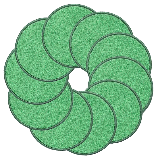 Ten Frame Rug Disc Green