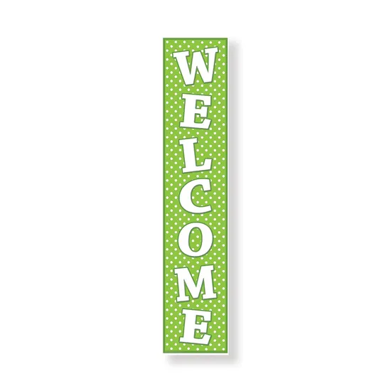 Lime Polka Dots Welcome Banner