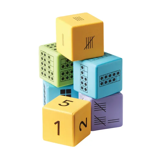 Colourful Foam Number Representation Dice - Set o - MTA Catalogue