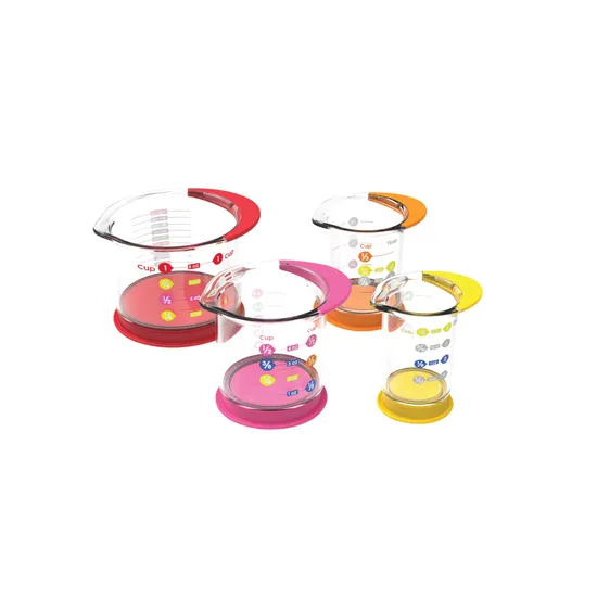 Rainbow Fraction Liquid Measuring Cups - Set of 4