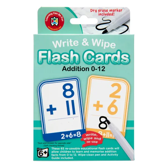 Write & Wipe Flash Cards Addition