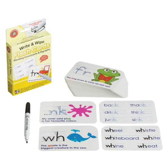 W&W Flash Cards Blend Consonants w/marker
