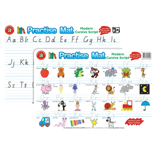 Practise Mat Handwriting Modern Cursive Scrpt