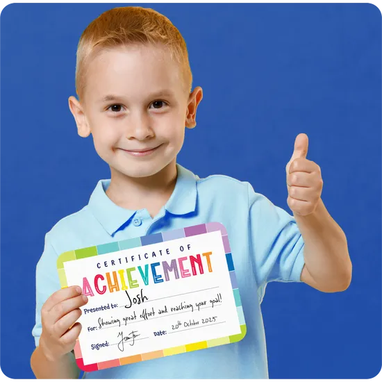 Giggle & Grow Achievement Certificates - Pack of 30 - MTA Catalogue