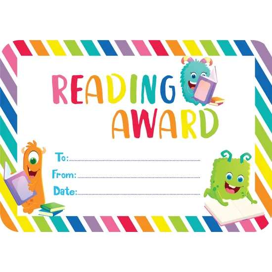 Giggle & Grow Reading Award Certificates - Pack of 30