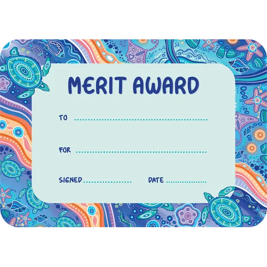 Ocean Country Merit Award Certificates - Pack of 30