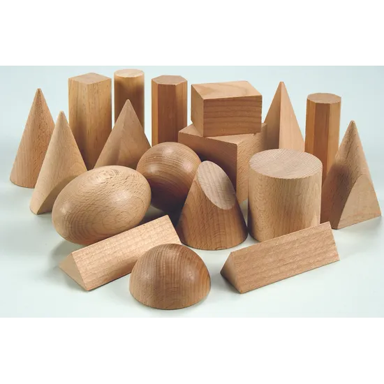 Teachables Wooden Geometric Solids – 3D Shapes, Set of 18