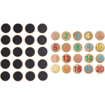 Wooden Number & Blackboard Discs Kit