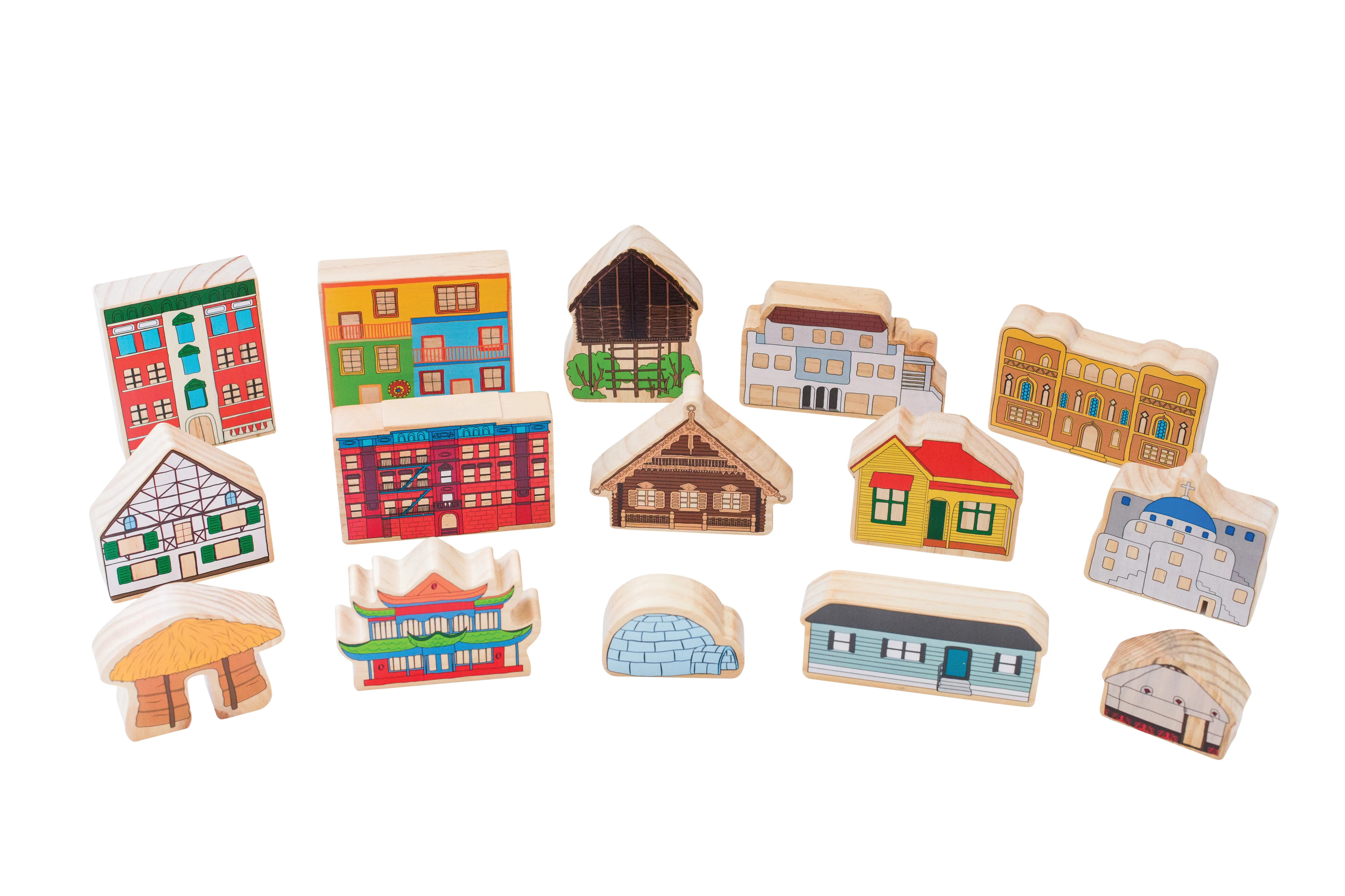 World Wooden Block Structures 3D Wooden Puzzle,World Famous