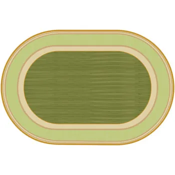 Green Oval Rug - 274 (L) x 183 (W) cm