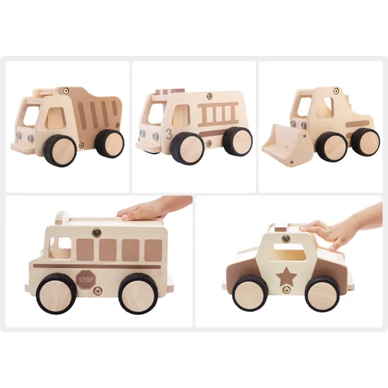 Guidecraft Wooden Play Vehicles Set of 5