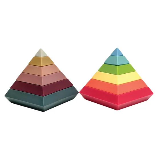 Silicone Stacking Pyramid Blocks 12 Pieces - MTA Catalogue