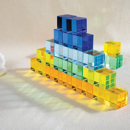 Acrylic Cubes with Wooden Tray - Set of 100 - MTA Catalogue