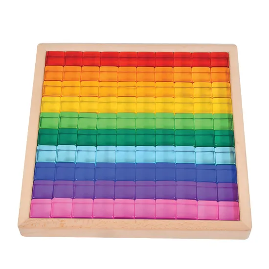 Acrylic Cubes with Wooden Tray - Set of 100 - MTA Catalogue