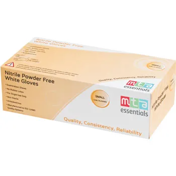 Nitrile Gloves White Medium - Pack of 100