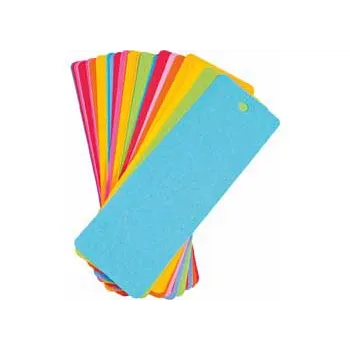 Bright Coloured Paper Bookmarks - Pack of 35