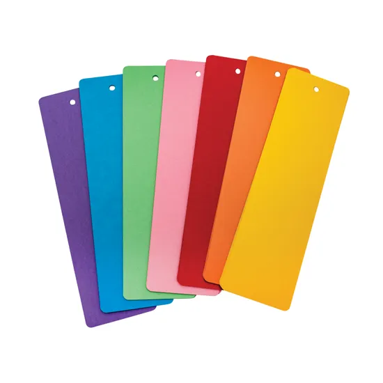 Bright Coloured Paper Bookmarks - Pack of 35