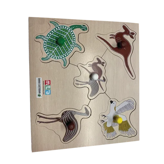 Aboriginal Animals Peg Puzzle Set 2