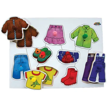 Clothes Big Peg Puzzle 9pc